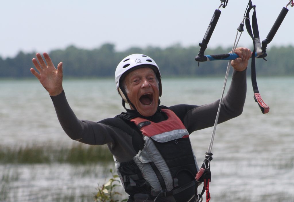 Kitesurfing at 85-Years-Old - FRED The Oldest Kitesurfer in the World ...
